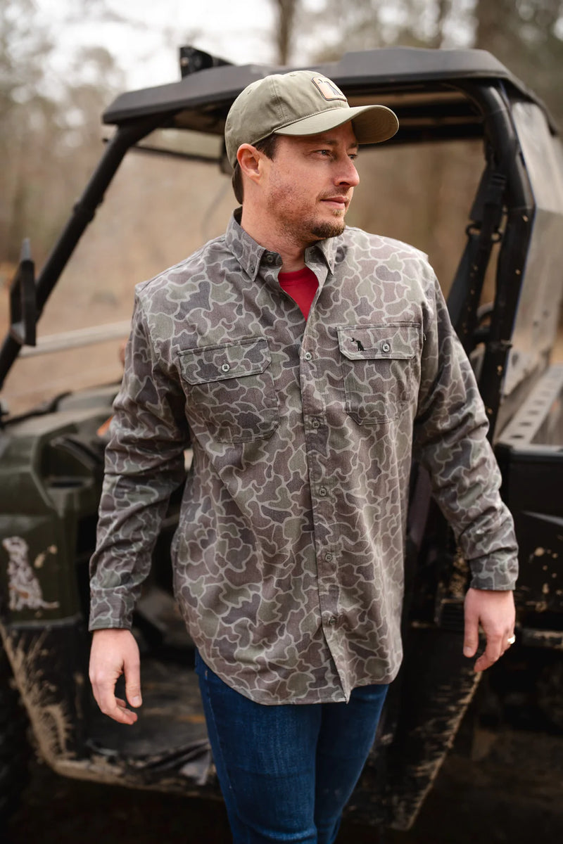 Camo Button-Up - Localflage OD – Yard Master Outdoors